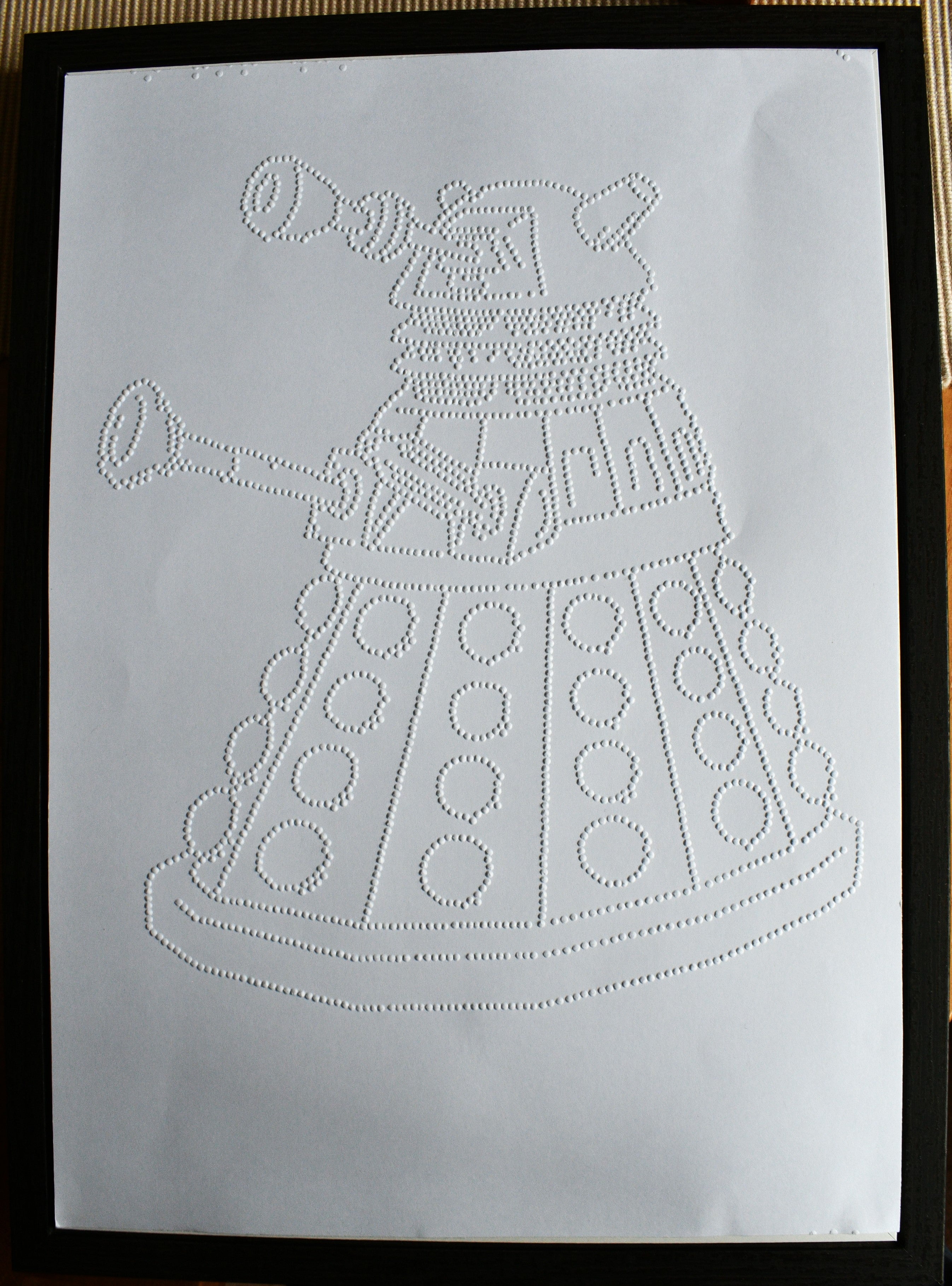 Braille Tactile Artwork — Dalek — Doctor Who – All Things Dotty