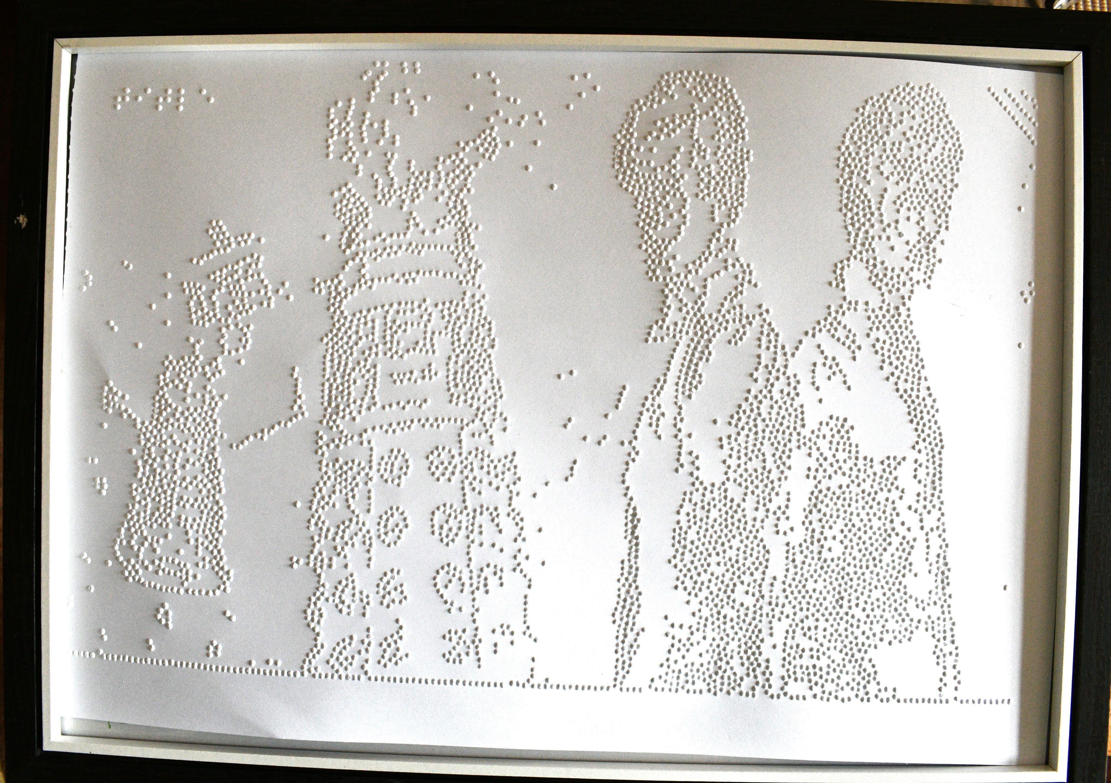 Braille Tactile Artwork — DALEKS CHASING THE TARDIS — Doctor Who – All Things Dotty