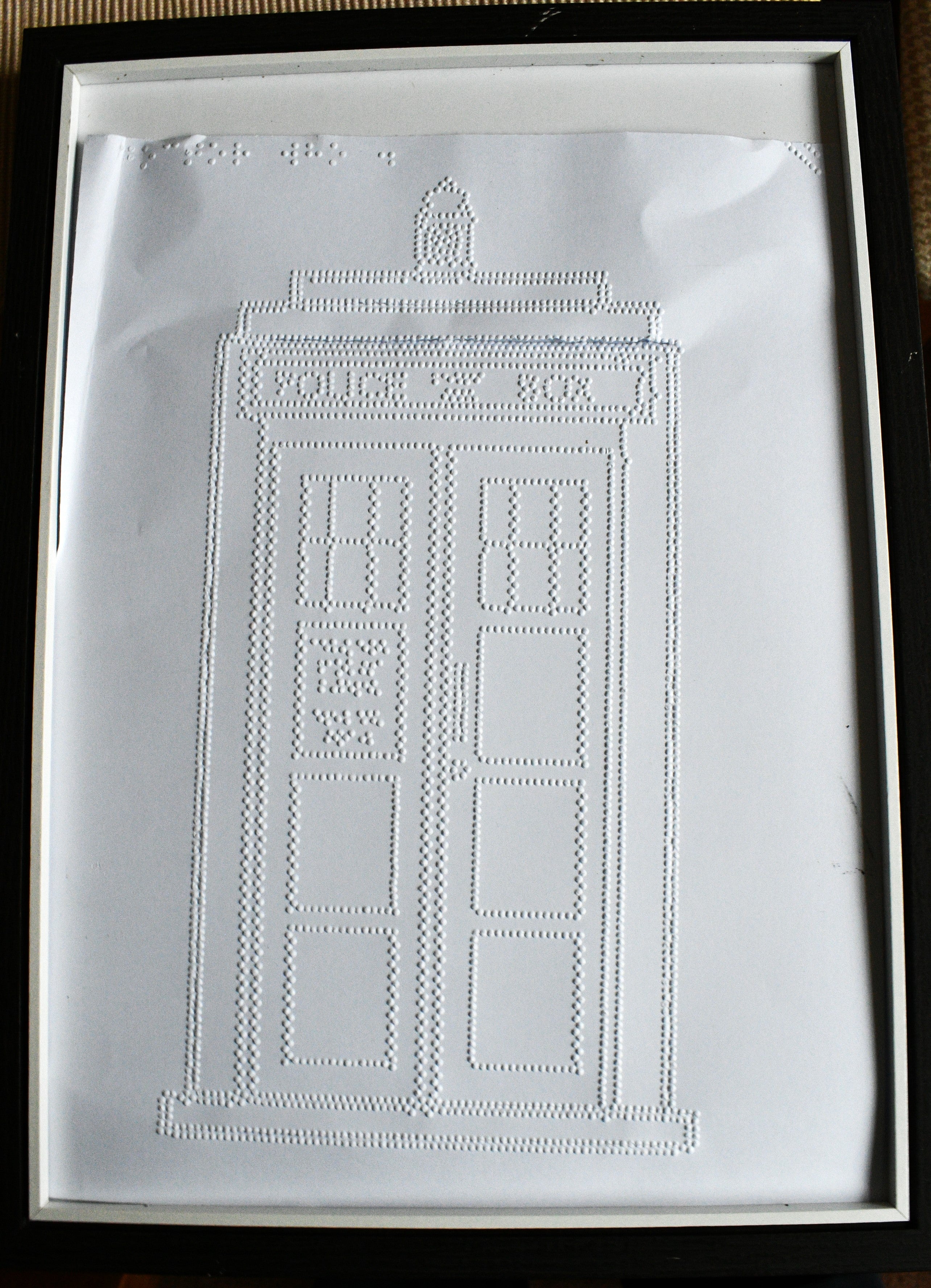 Tactile Braille Artwork — The TARDIS — Doctor Who – All Things Dotty