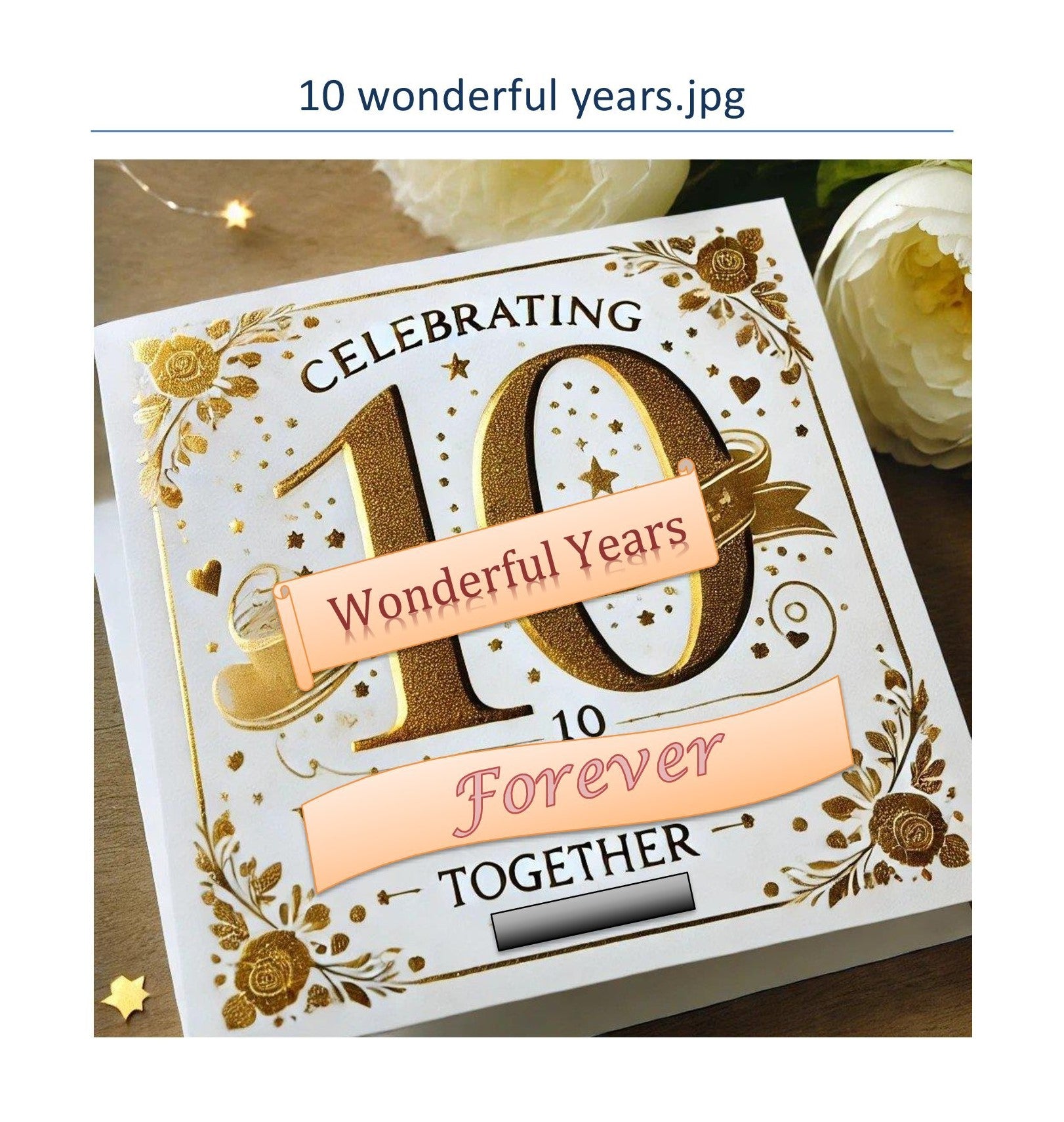 Anniversary Card — 10 years of love – All Things Dotty